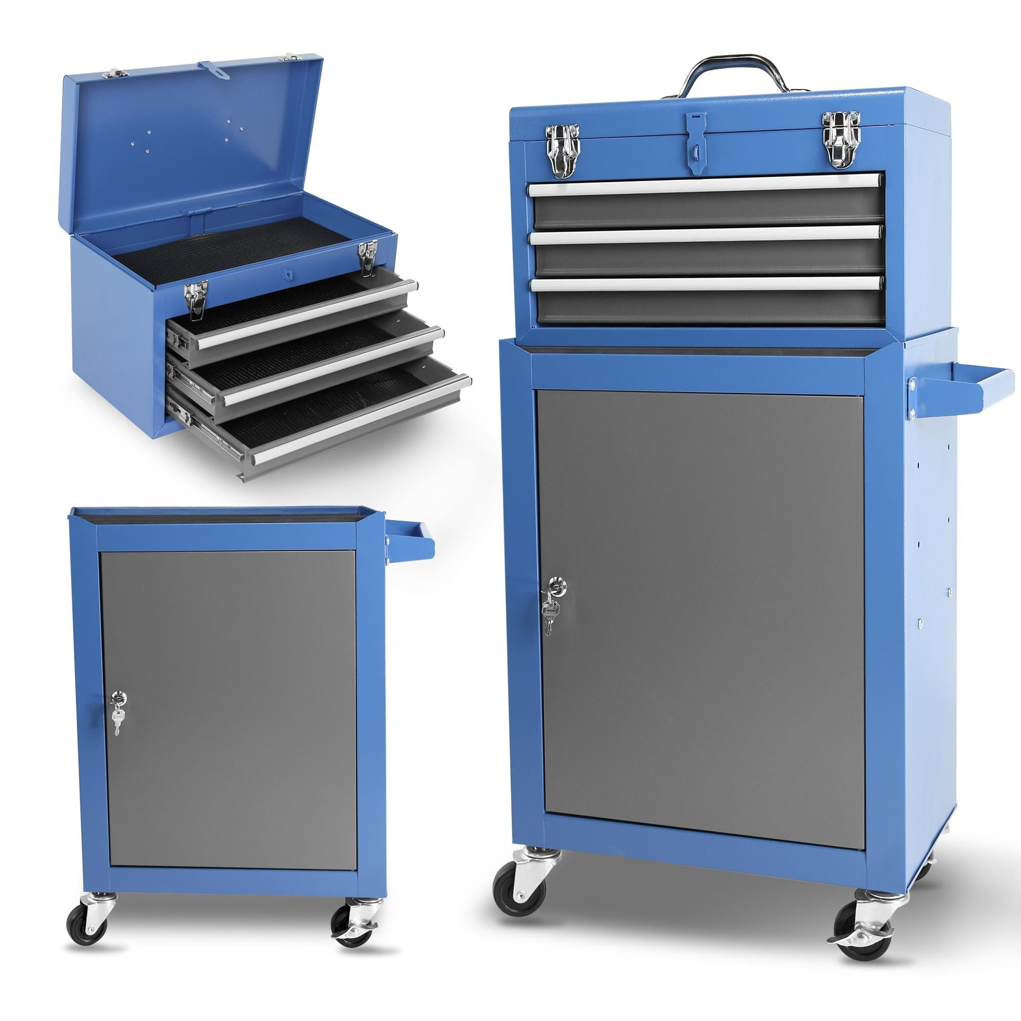 Rolling Tool Cabinet with Drawers, Lockable Tool Boxes Rolling Tool ...