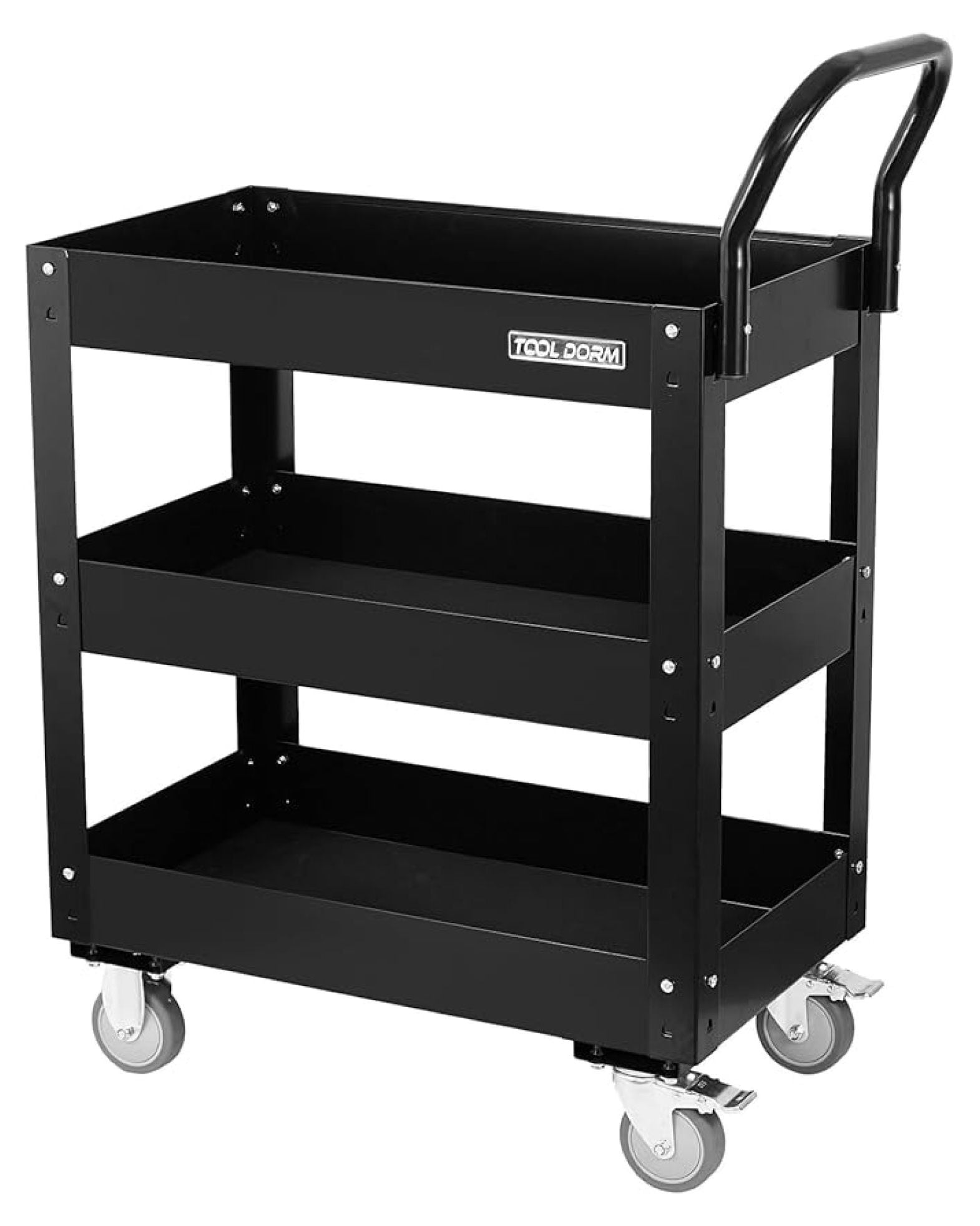 Rolling Tool Cart 3 Tray 29.3 inch, Self Assembly, 300 LBS Capacity ...
