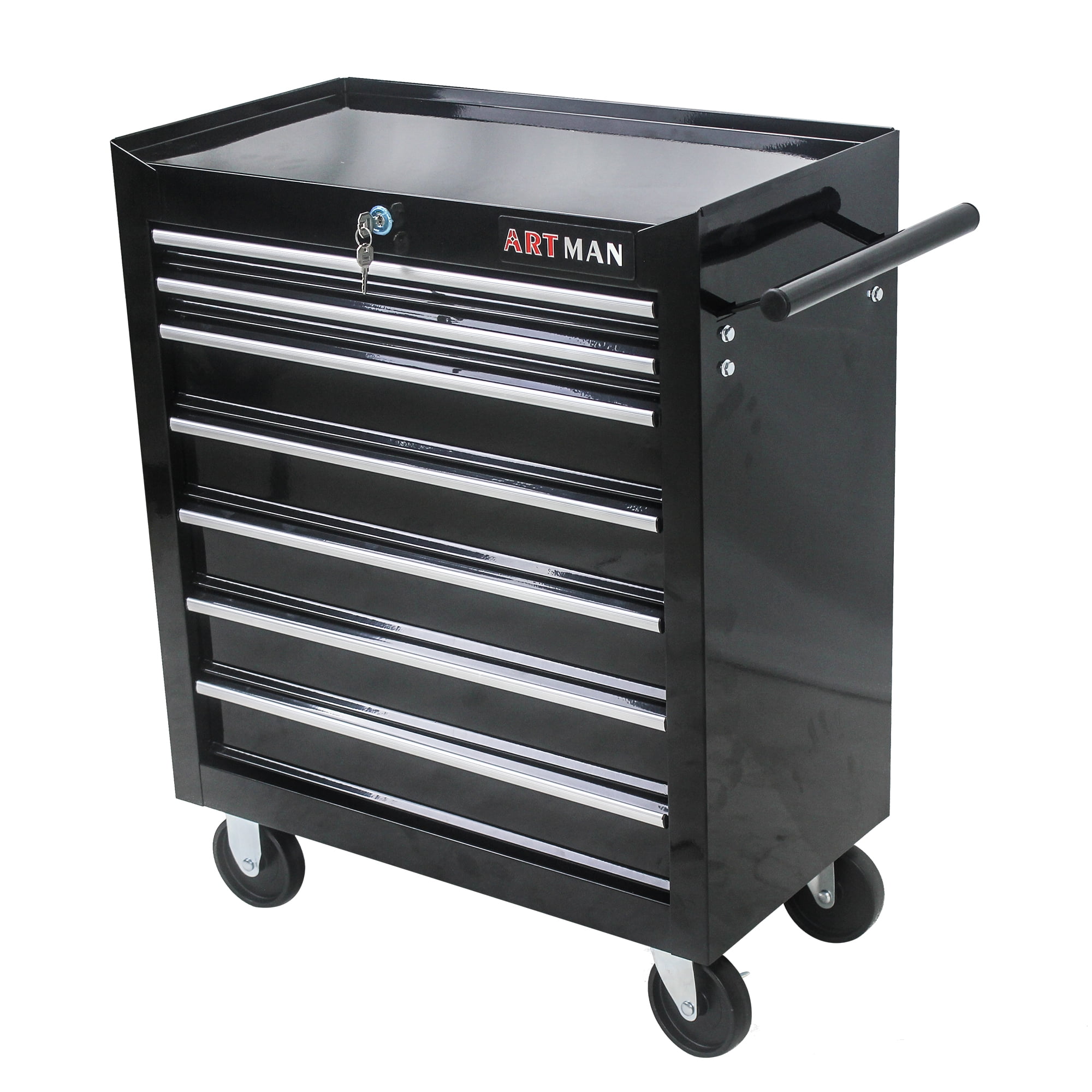 Rolling Tool Cart with Wheels, Tool Organizer Cart Cabinet with 7 ...