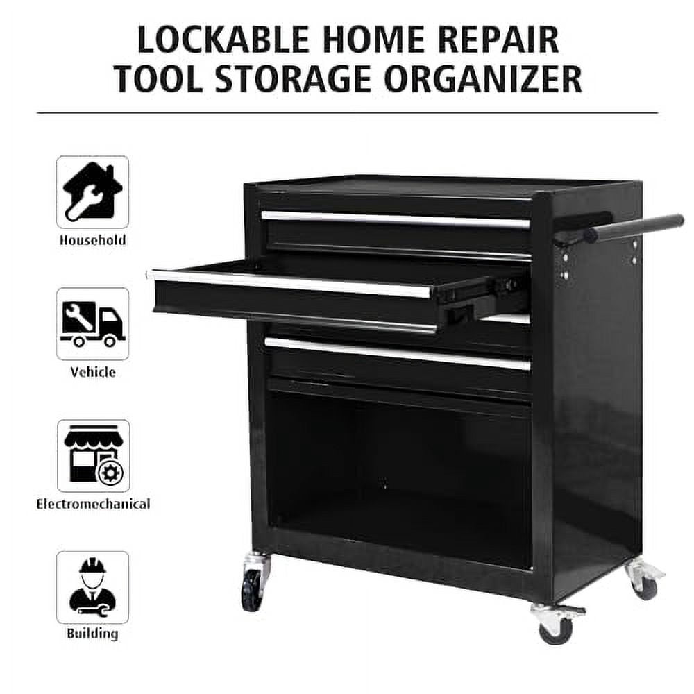 Rolling Tool Chest, 4-Drawer Rolling Tool Box with Interlock System and ...