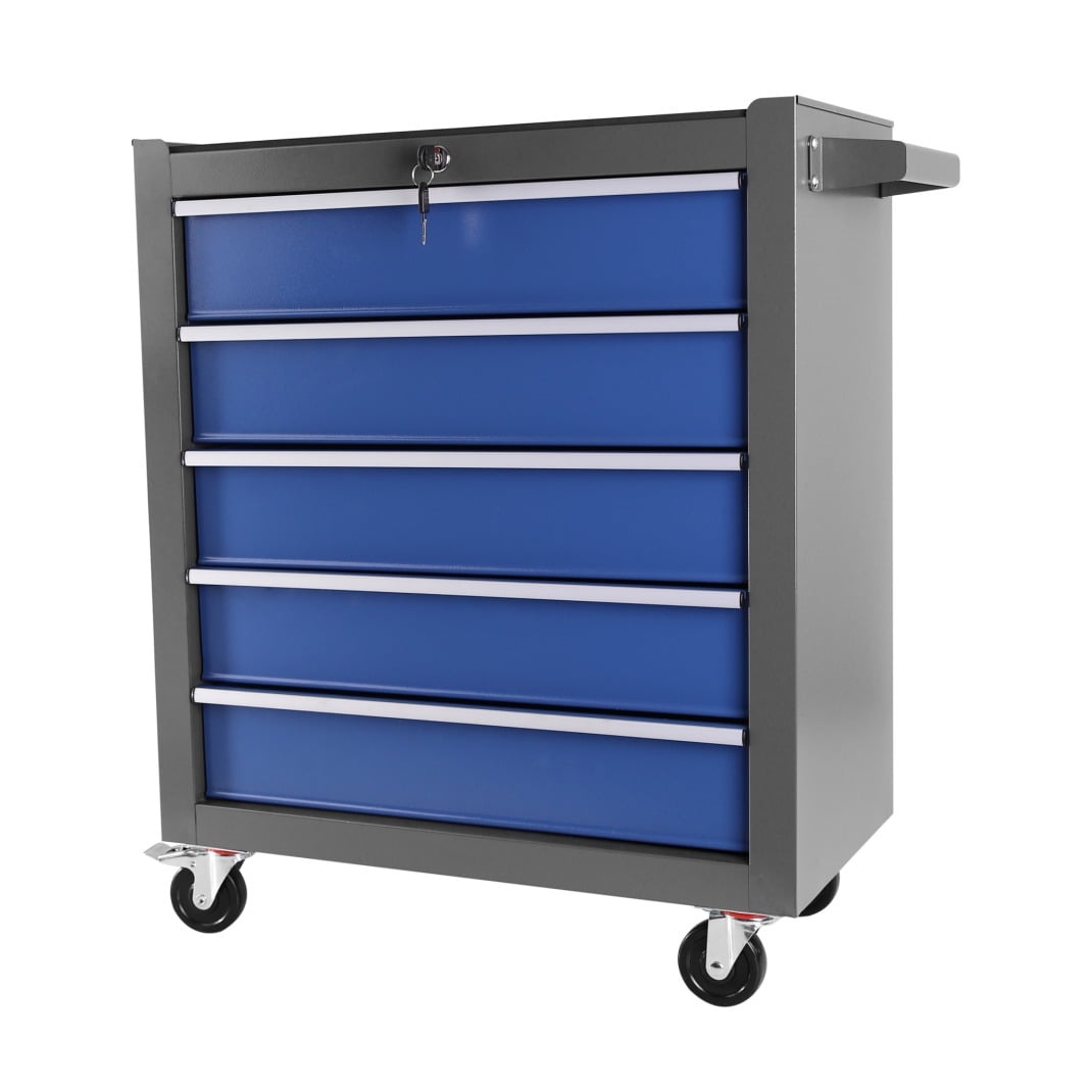 Rolling Tool Chest with 5-Drawer, Tool Box with Wheels, Multifunctional ...
