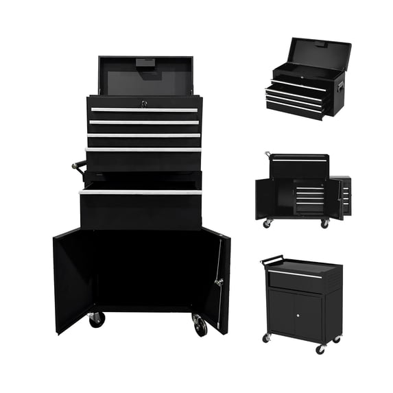 Rolling Tool Chest, 5-Drawer Tool Box Organizer w/Lockable Wheels ...