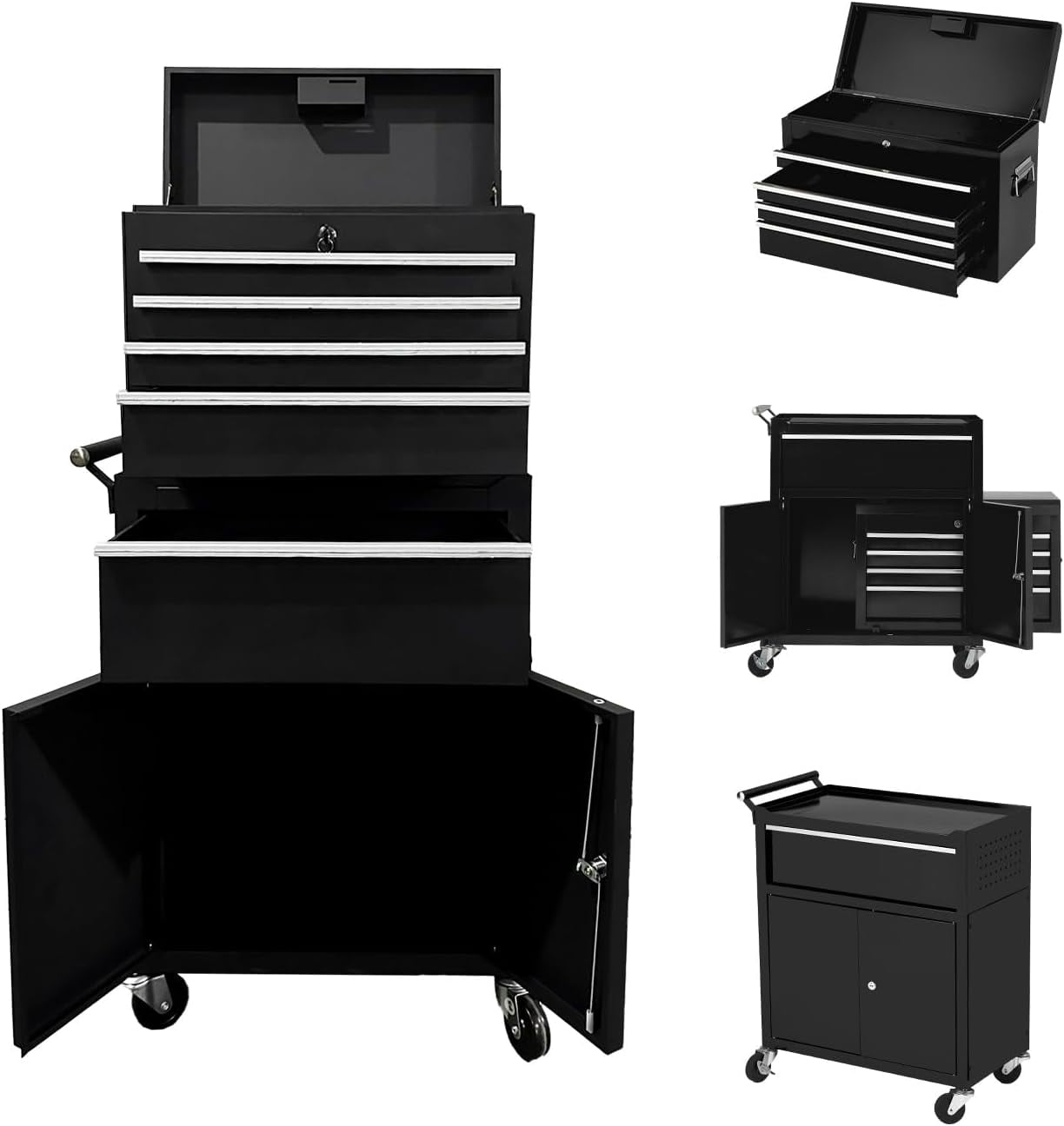 Rolling Tool Chest, 5-Drawers Metal Tool Chest Tool Box Organizer with ...