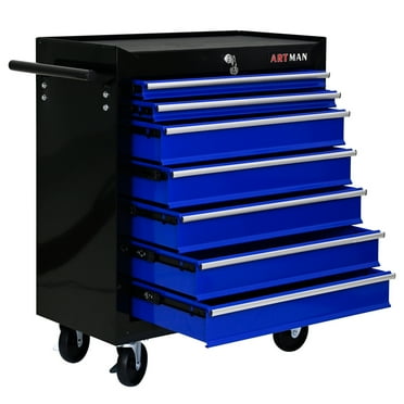 7-Drawer Metal Rolling Tool Chest with Wheels,Tool Storage Cabinet with Locking System ...