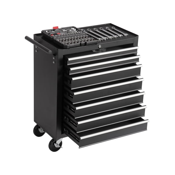 DNA Motoring TOOLS-00399 7 Drawers Garage Warehouse Workshop Rolling ...