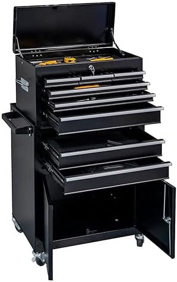 Rolling Tool Chest, 8-Drawer Tool Storage Cabinet, Detachable Organizer ...