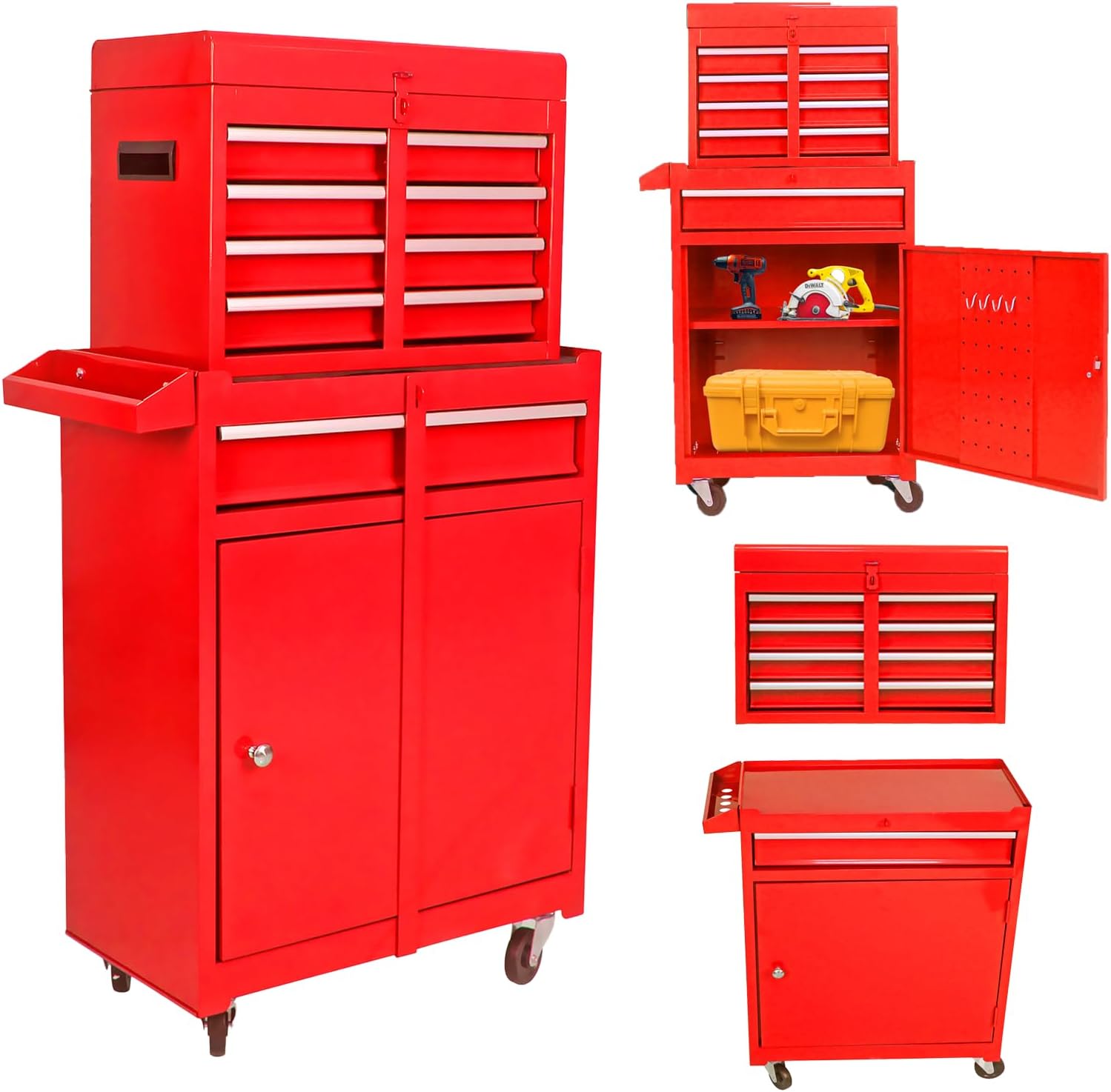Rolling Tool Chest, Rolling Tool Box with Wheels, Rolling Tool Storage ...
