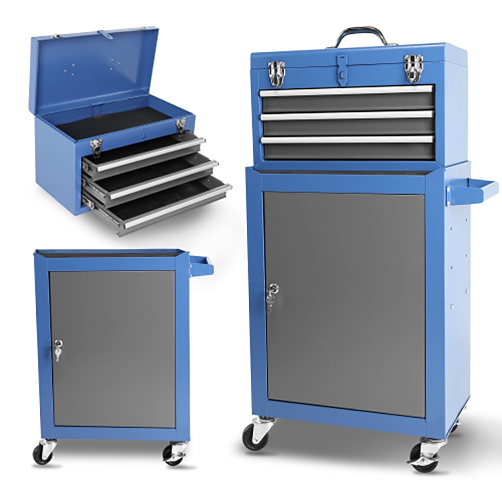 Rolling Tool Chest, Tool Chests & Cabinets With 3 Detachable Drawers ...