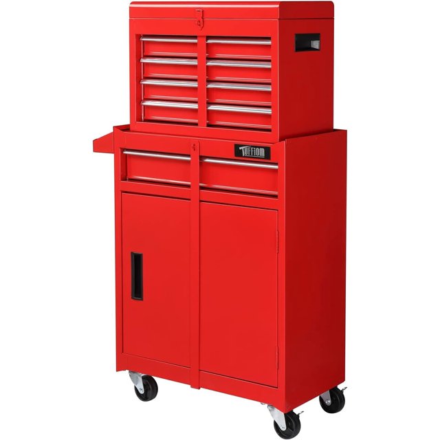 HAPPYGRILL Rolling Tool Box HAPPYGRILL 3-in-1 Rolling Tool Chest - 6 ...