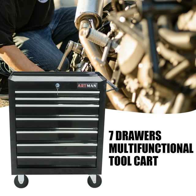 Rolling Tool Chest with Wheels and 7-Drawer, Detachable Tool Cabinet ...