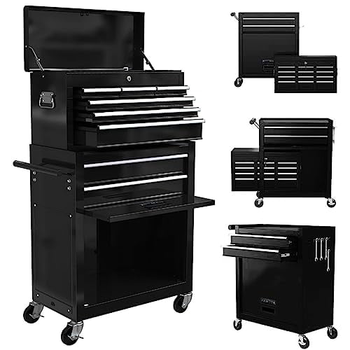 Rolling Tool Chest with Wheels, 8-Drawer Tool Box Organizer Tool ...