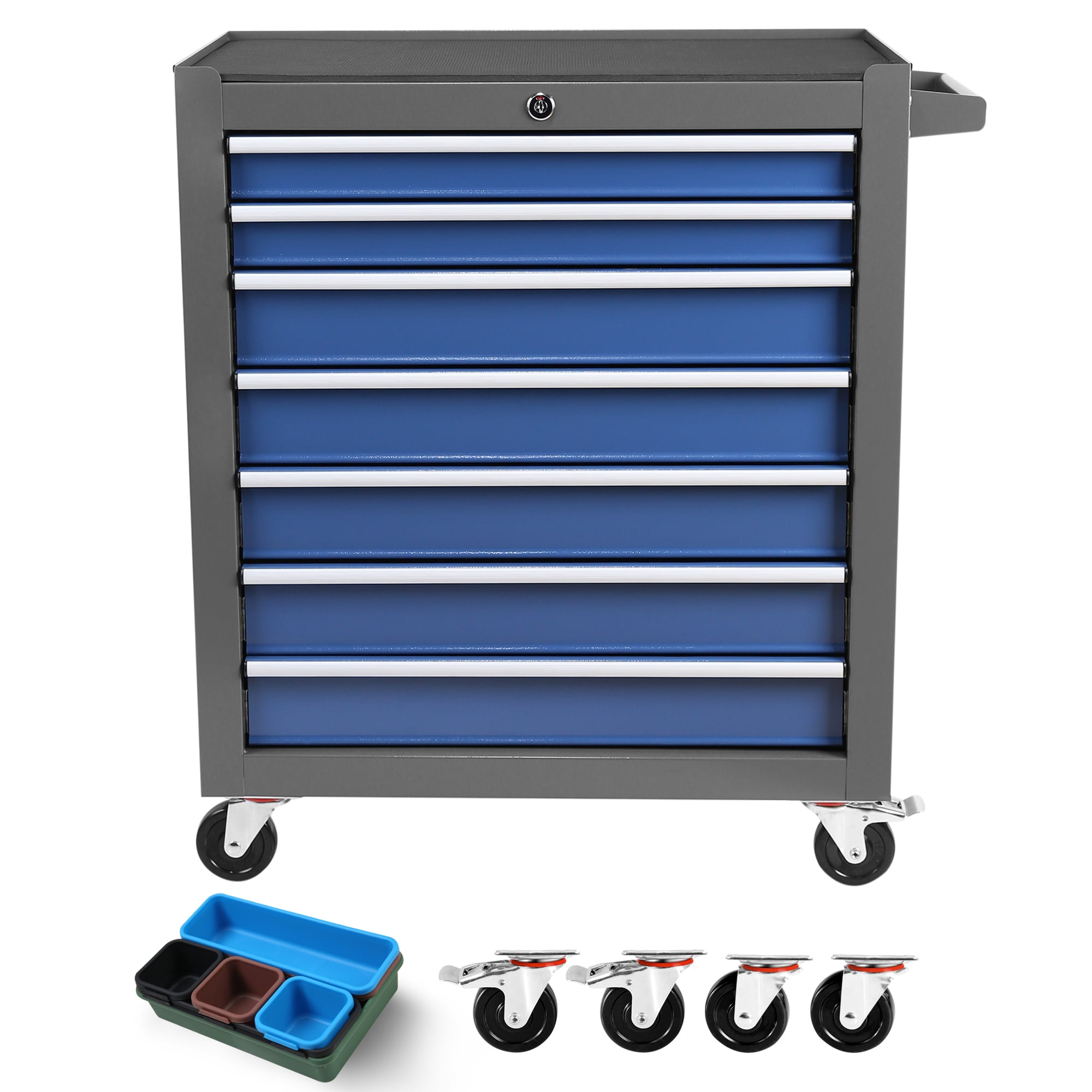 Rolling Tool Chest with 7-Drawer Tool Box with Wheels Multifunctional ...