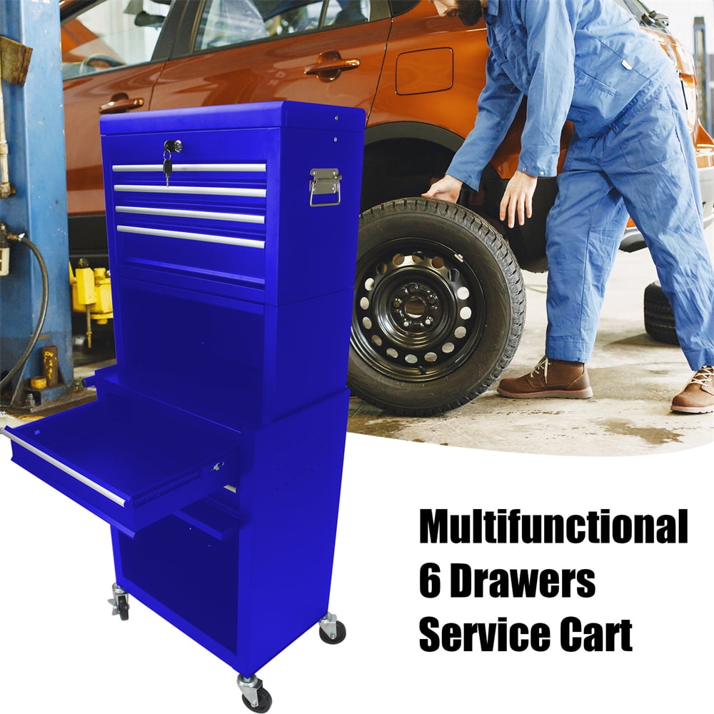 Rolling Tool Chest with Wheels, High Capacity 6-Drawer Tool Storage ...