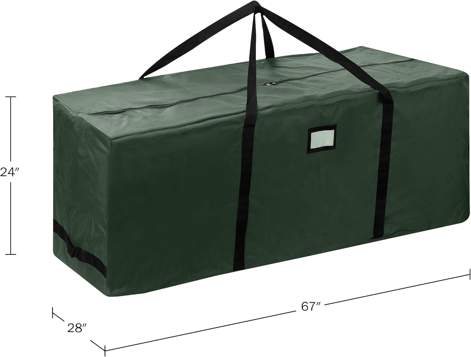 Rolling Tree Storage Bag - 12 FT Artificial Tree - Green Canvas Duffel ...