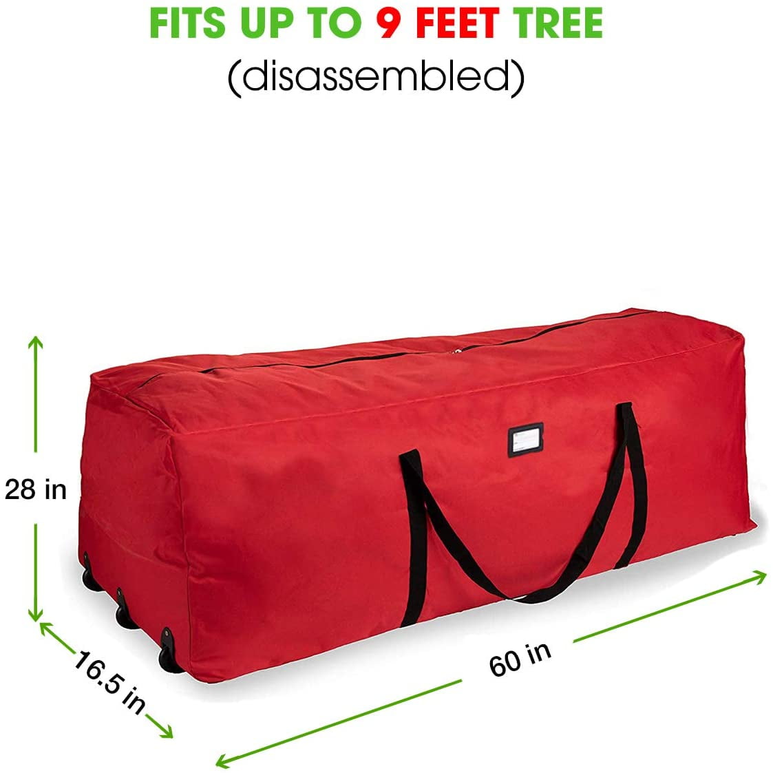 Rolling Tree Storage Bag, Fits Up to 9 foot Disassembled Holiday Tree ...