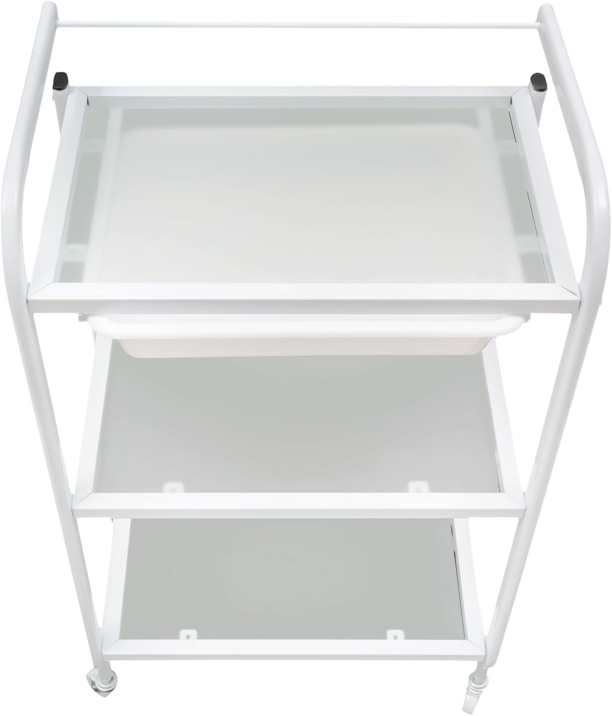 Rolling Trolley Cart with Drawer, Iron 3-Tier Beauty Salon Spa Storage ...