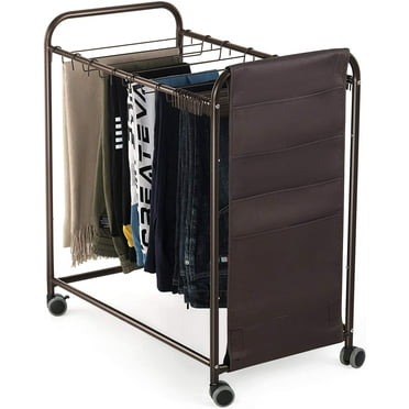 Woodlore 82063 Compact Rolling Pant Trolley with Cedar Hangers ...