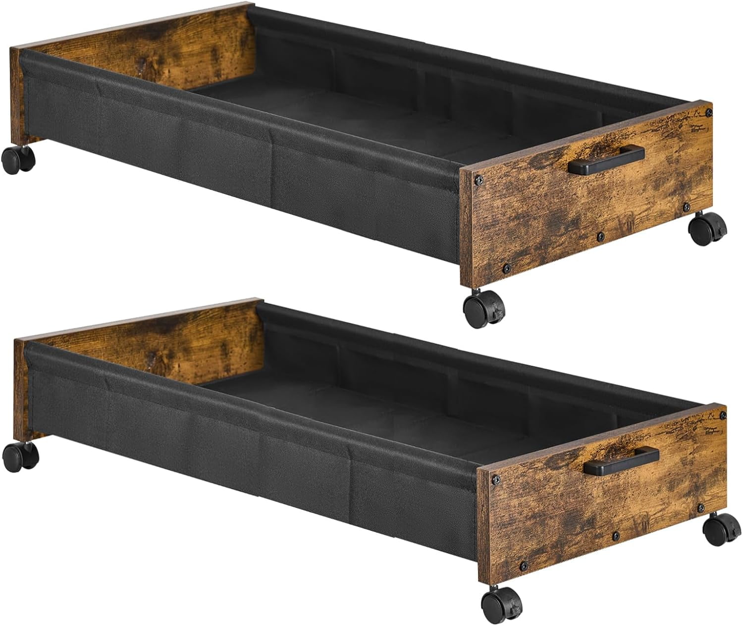 Rolling Under Bed Storage, UnderBed Storage with Wheels, Underbed ...