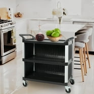 Winco USA 3-Tier Utility Cart, Black - Walmart.com