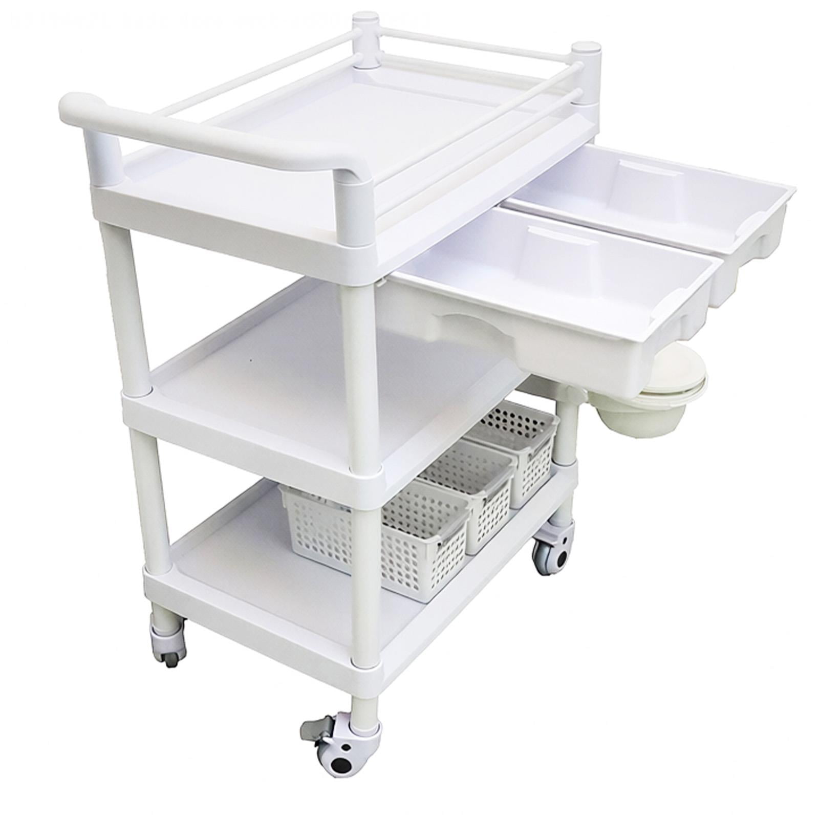 Rolling Utility Dental Scanner Cart, Medical Utility Cart with Drawers ...