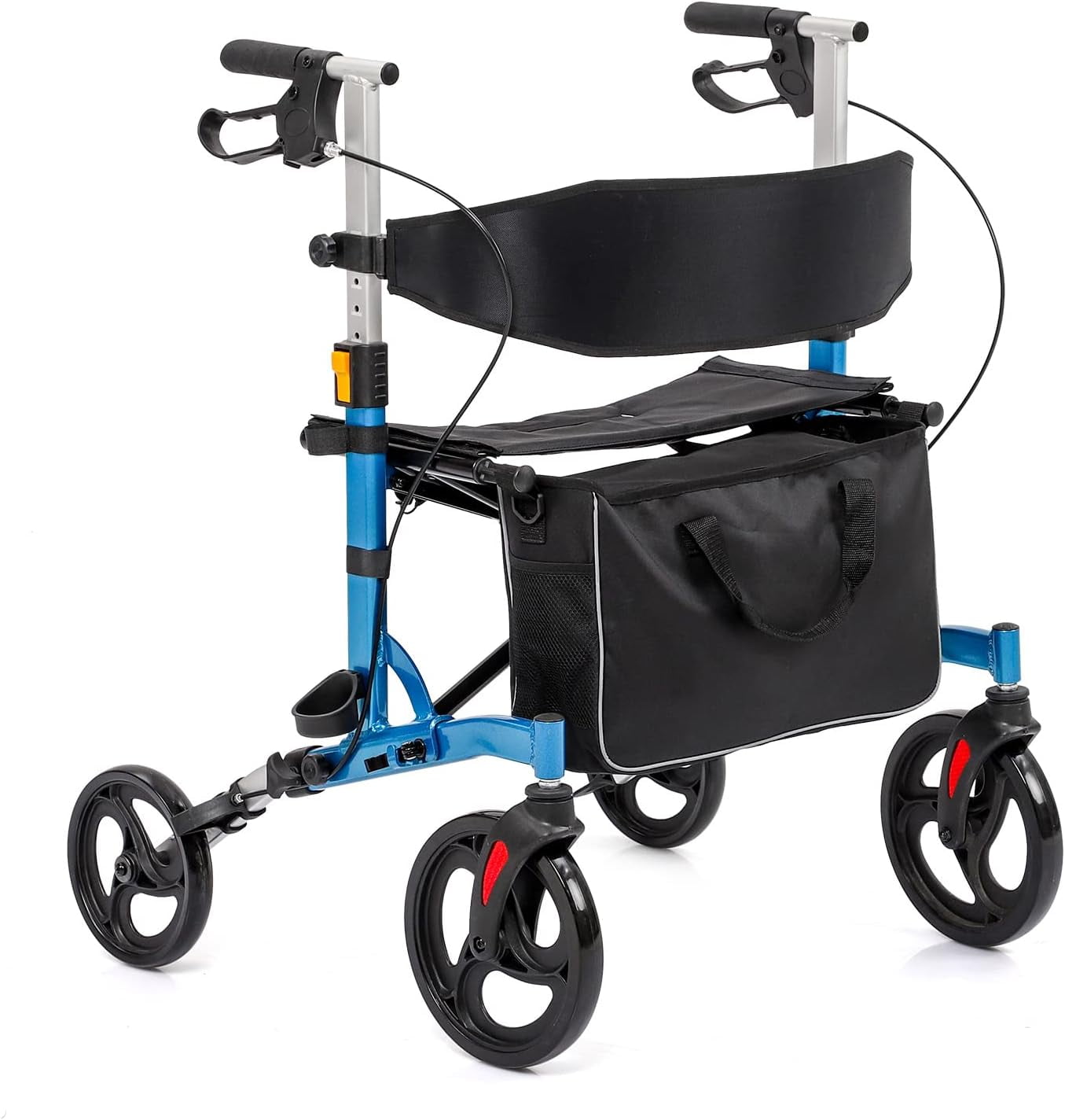 Rolling Walkers for Seniors with Widen Seat Double Folding Rollator ...