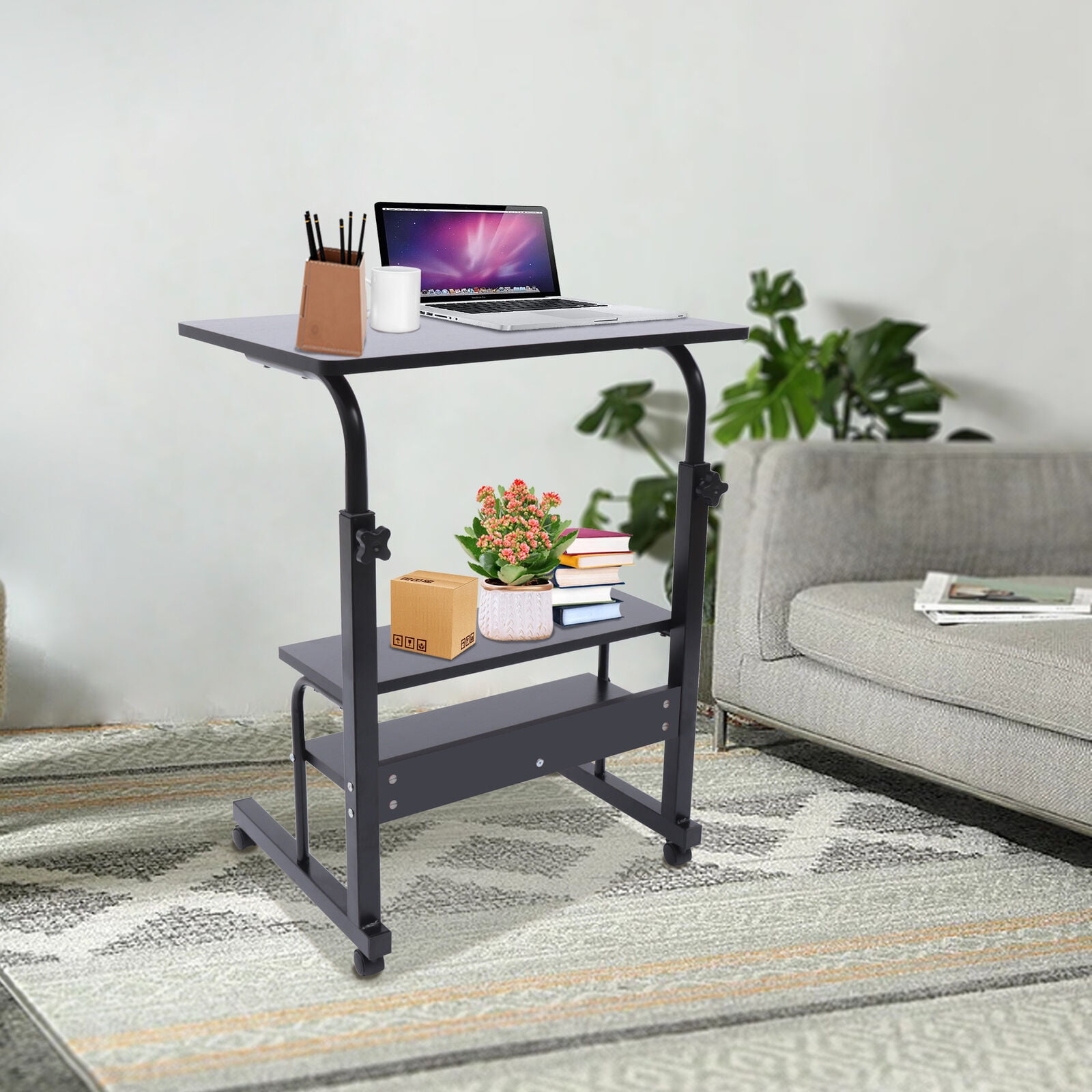 Rolling Wheels Computer Desk: Home Office PC Laptop Table - Walmart.com