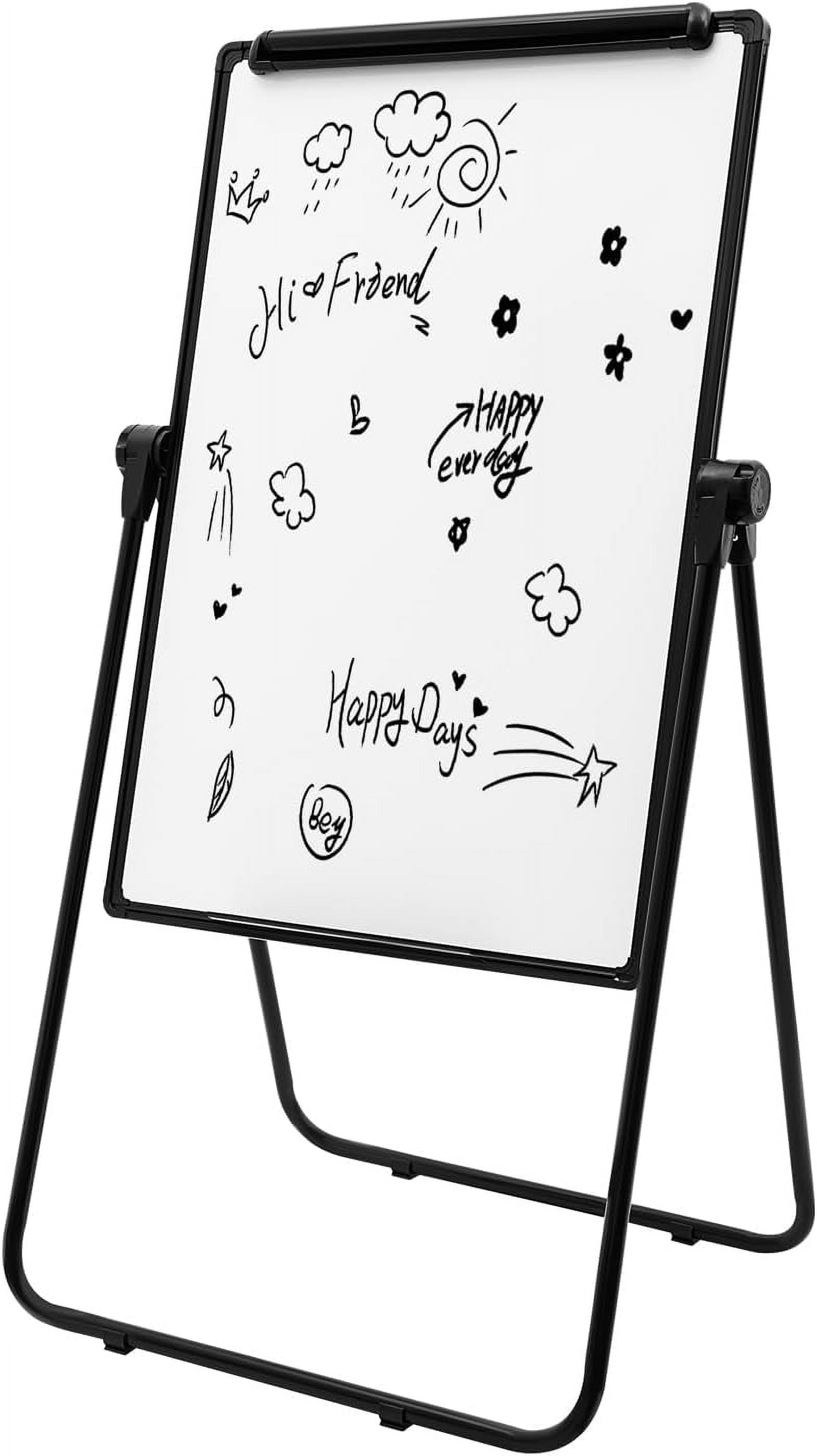 Rolling White Board with Stand, Double Sided Magnetic Dry Erase Boards ...