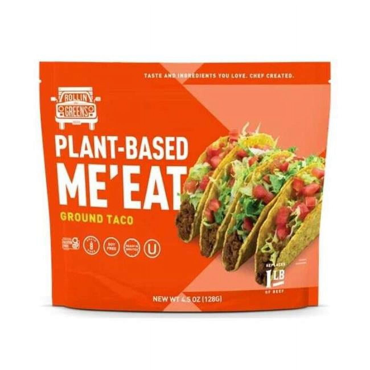Rollingreens Plant-Based Ground Taco ME'EAT, 4.5 oz Pouch, 1 Count ...