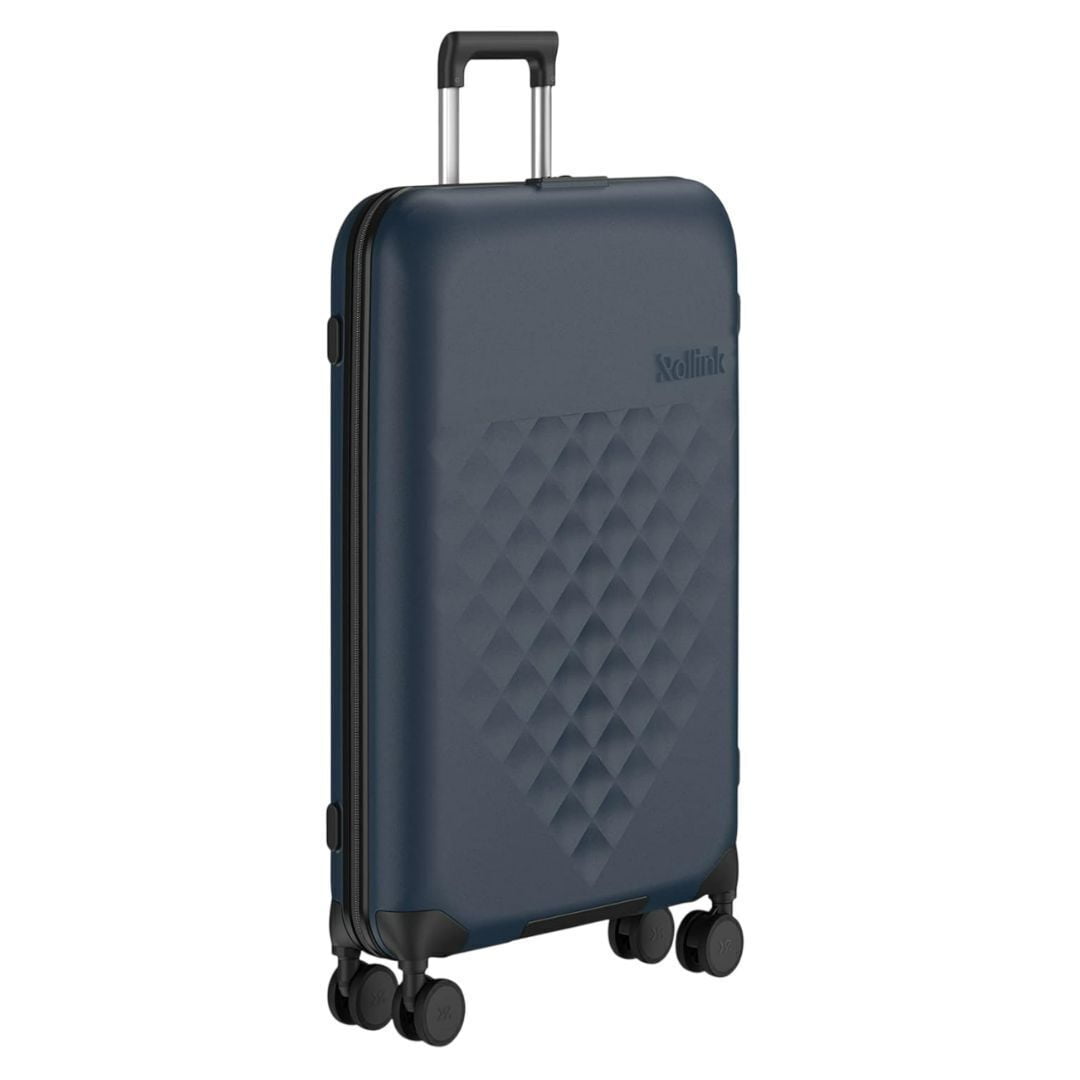 Rollink Flex 360 26-Inch Medium Checked Fully Collapsible Hardshell Suitcase with 4-Spinner ...