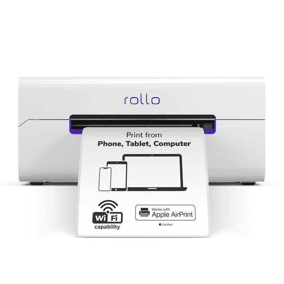 Rollo Wireless Barcode Sticker Machine - Wi-Fi, AirPrint Shipping Label Printer for iPhone, iPad ...