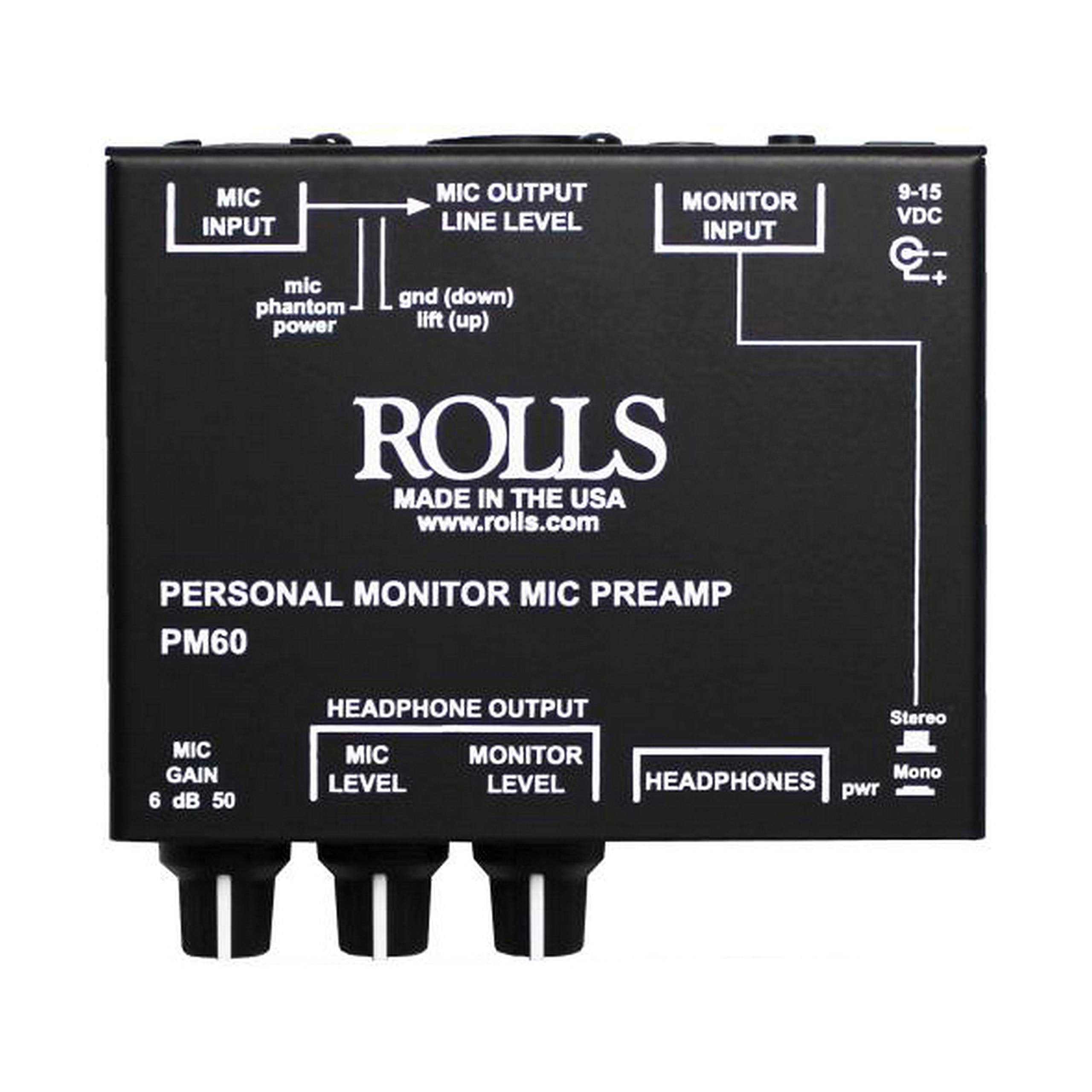 ROLLS Personal Monitor MIC PREAMP - Walmart.com