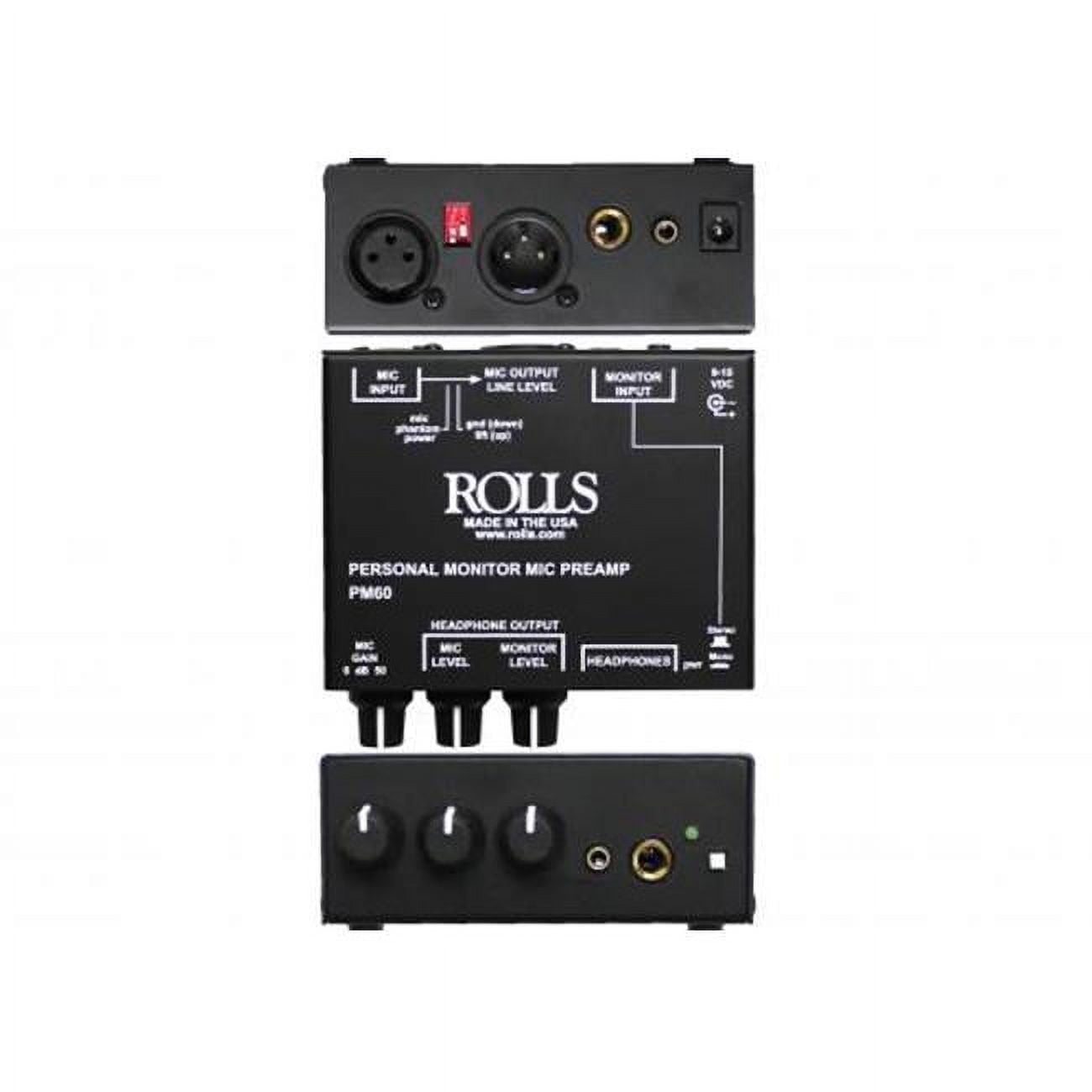 Rolls PM60 Personal Monitor Mic Preamp - Walmart.com