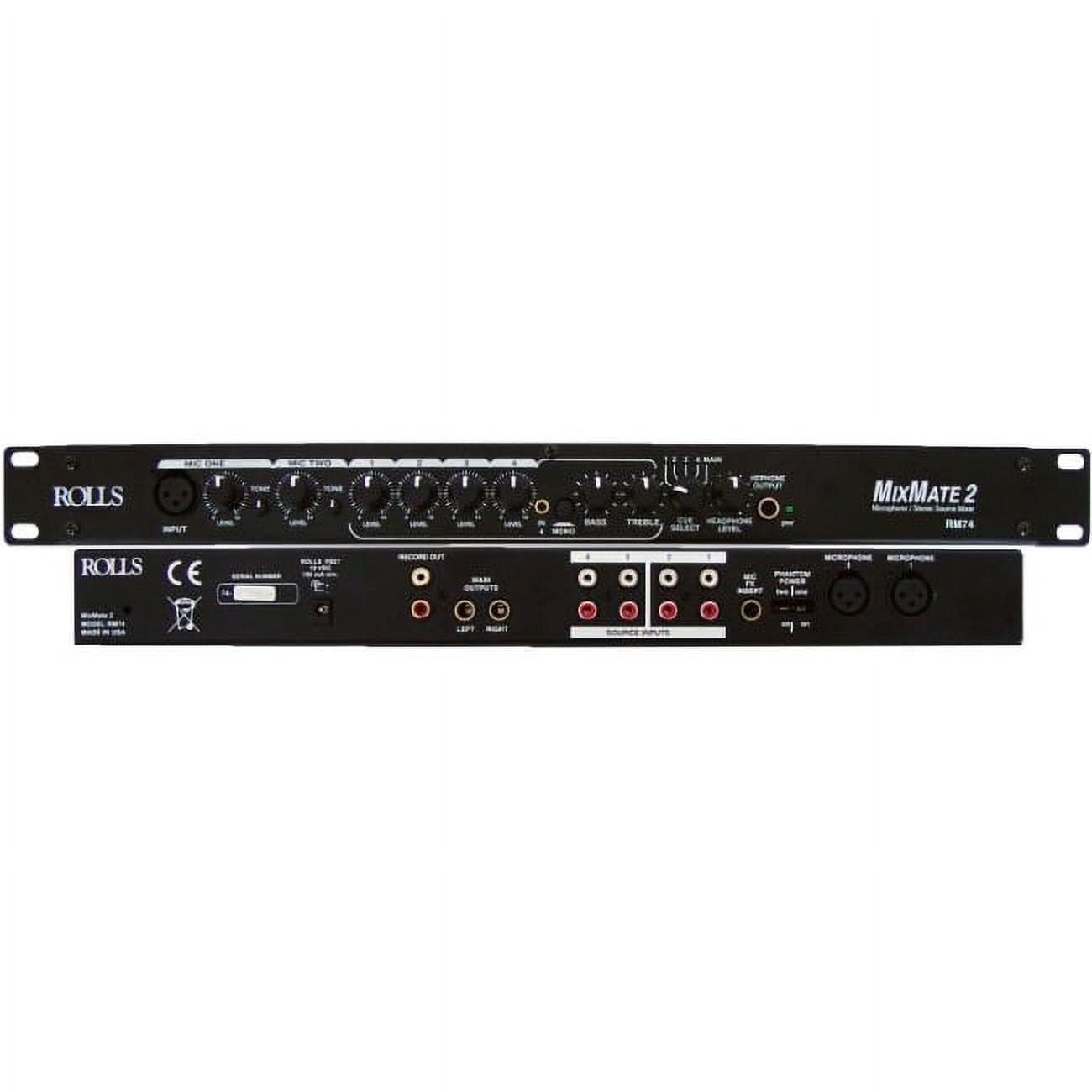Rolls RM74 MixMate 2 Mic/Source Mixer - Walmart.com