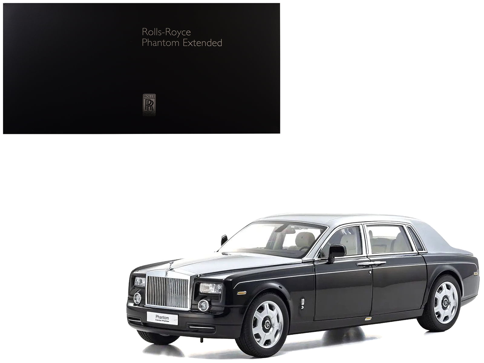 Rolls Royce Phantom EWB (Extended Wheelbase) Black and Silver Metallic ...