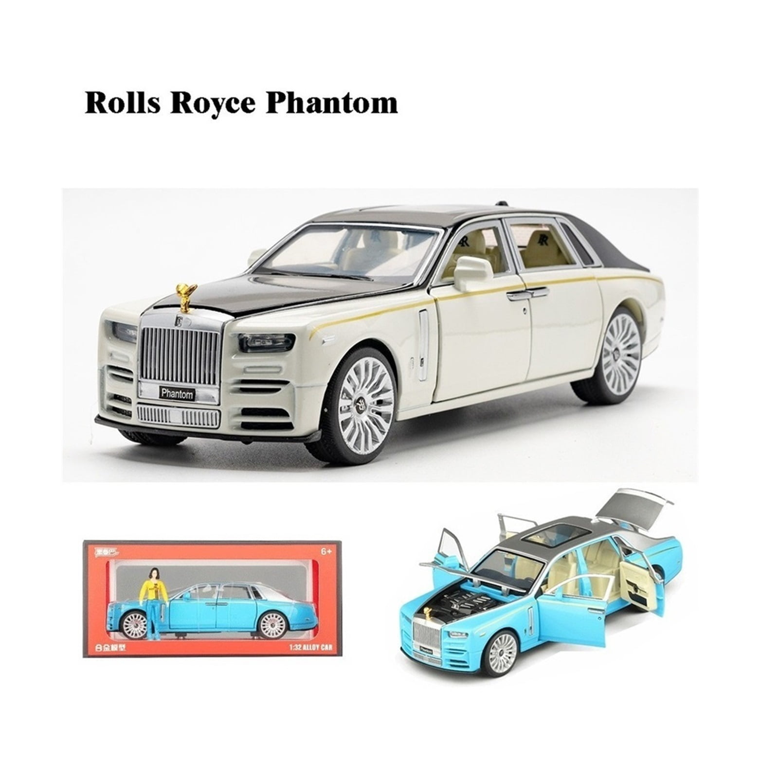 Rolls Royce Phantom Miniature Metal Car With Lights and Sound - Walmart.com