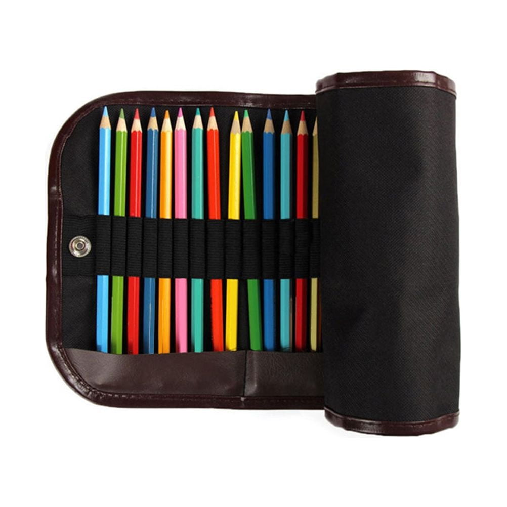 Rollup Pencil Case Colored Pencils Wrap Case Holder Canvas Storage ...
