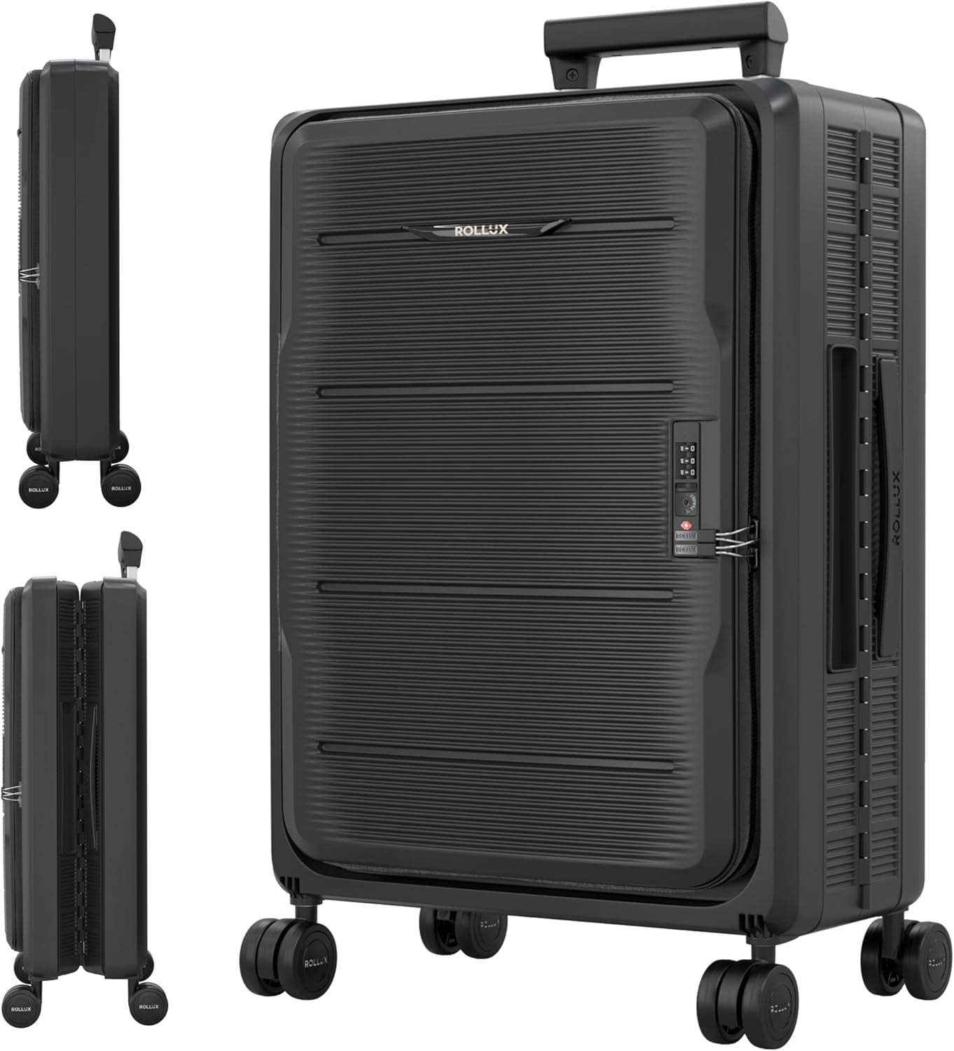 Rollux Collapsible Suitcase with Wheels, Water and Impact Resistant ...
