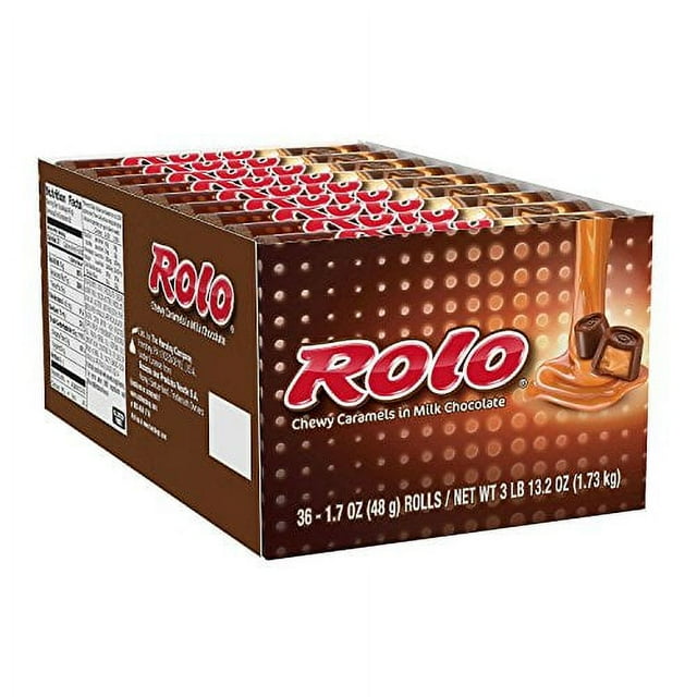 Rolo Caramels in Chocolate, Bulk Package of 1.7oz Individual Rolls (36 ...