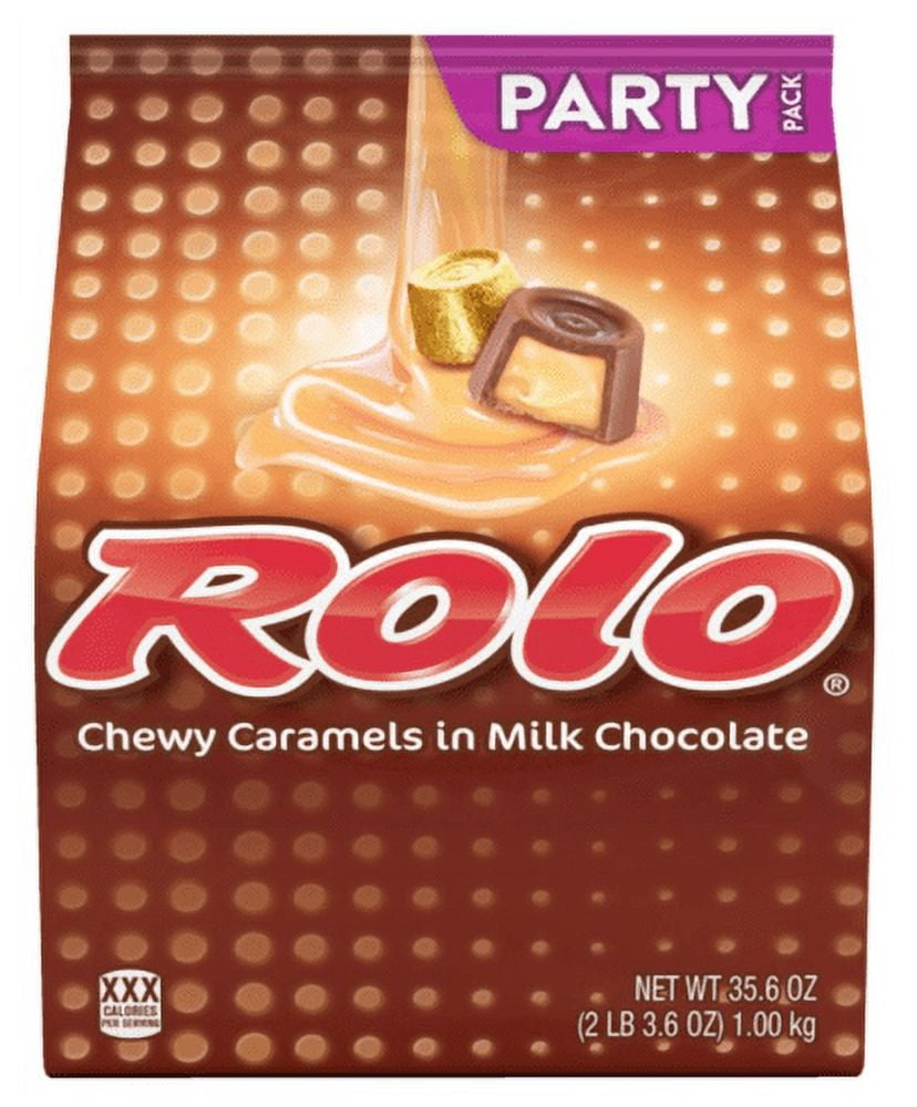 Rolo Milk Chocolate Caramel Candy, Individually Wrapped, Big Bulk Bag ...
