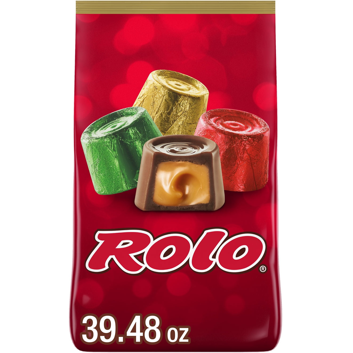 Rolo Rich Chocolate Caramels Christmas Candy, Bulk Bag 39.48 oz ...