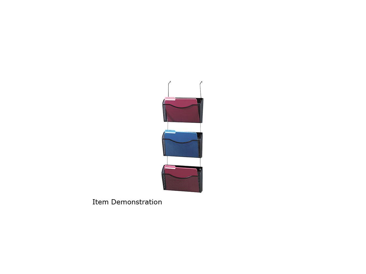 Rolodex 21961 Three-Pack Wire Mesh Wall Files, Letter, Three Pocket ...
