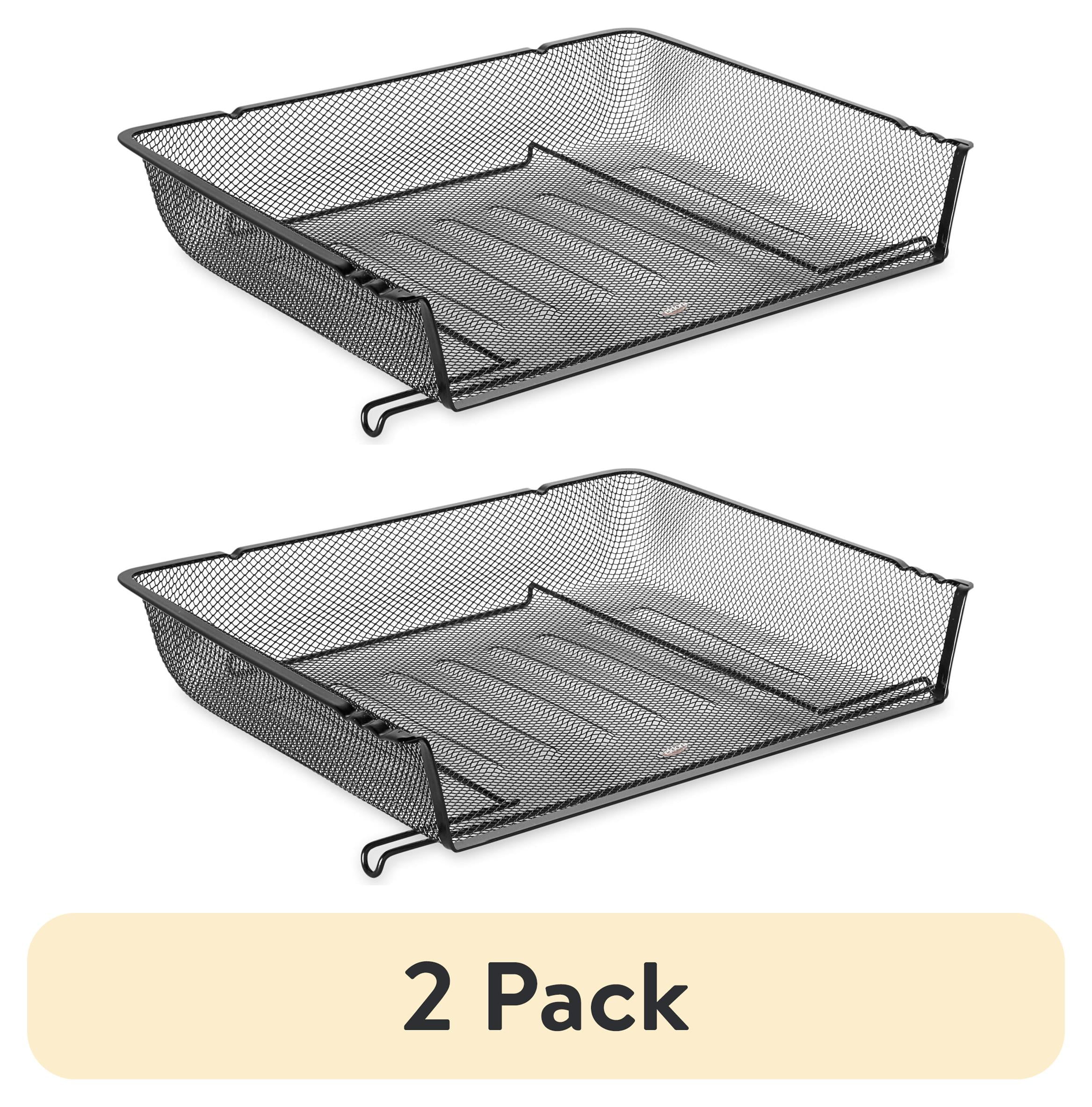 (2 pack) Rolodex Nestable Mesh Stacking Side Load Letter Tray, Wire ...
