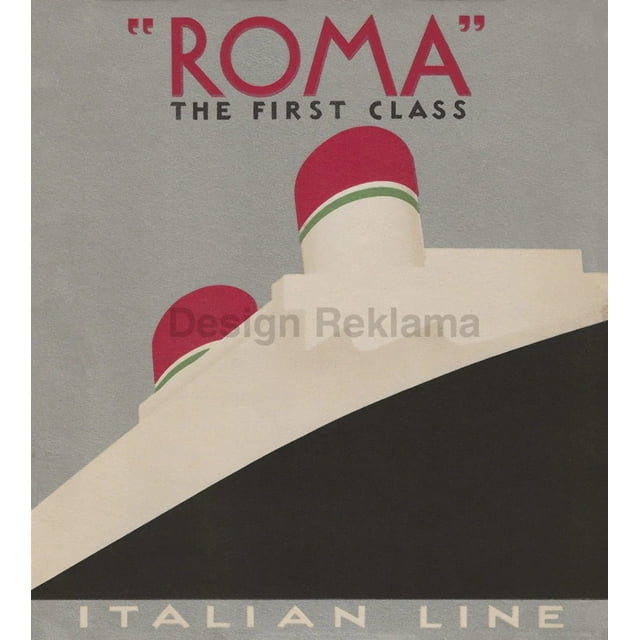 Roma First Class Italian Lines Italia Cosulich Lloyd Trestino, Adria ...