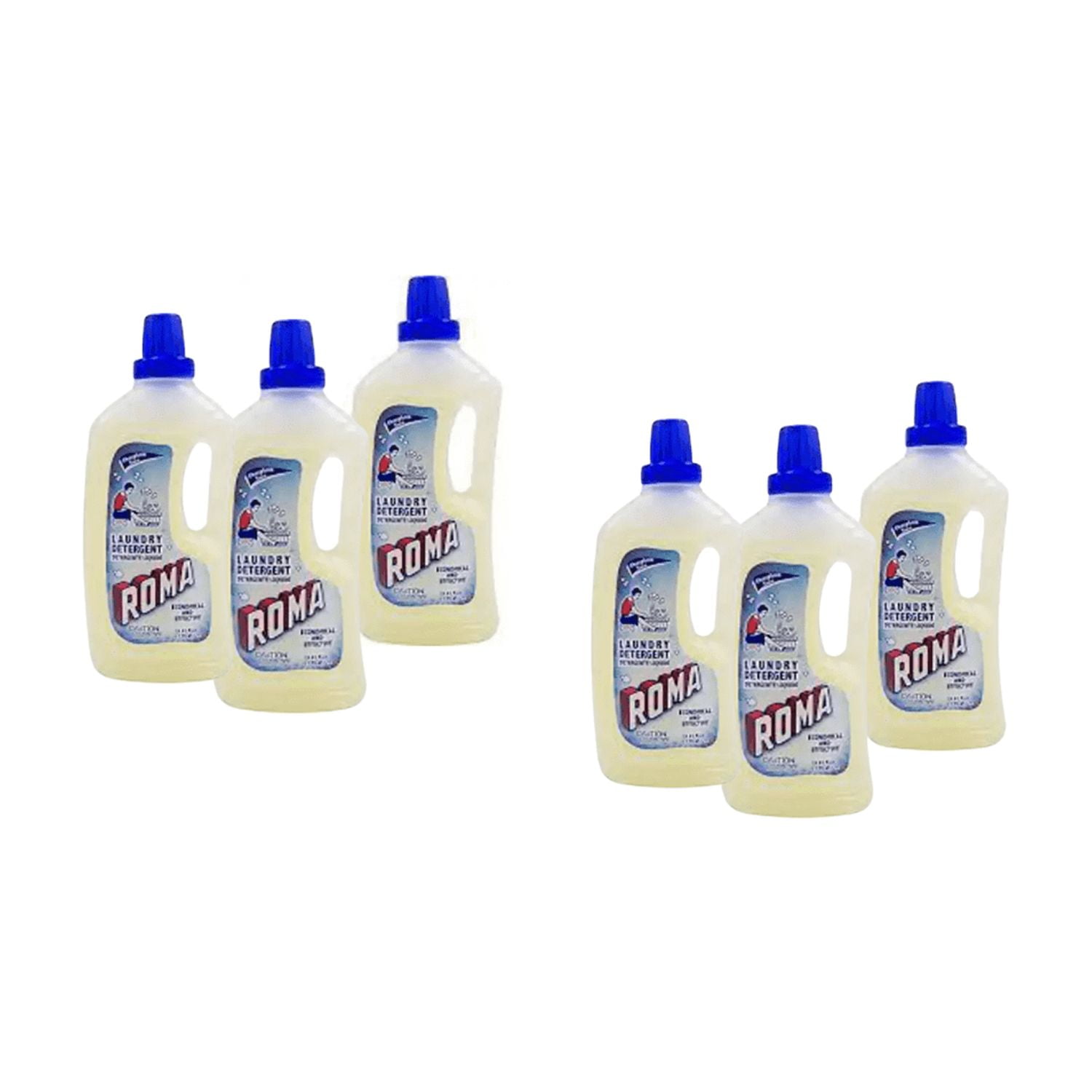 Roma Liquid Laundry Detergent( 6 X 33.8 fl oz), 6 Pack Bottles, Deep ...