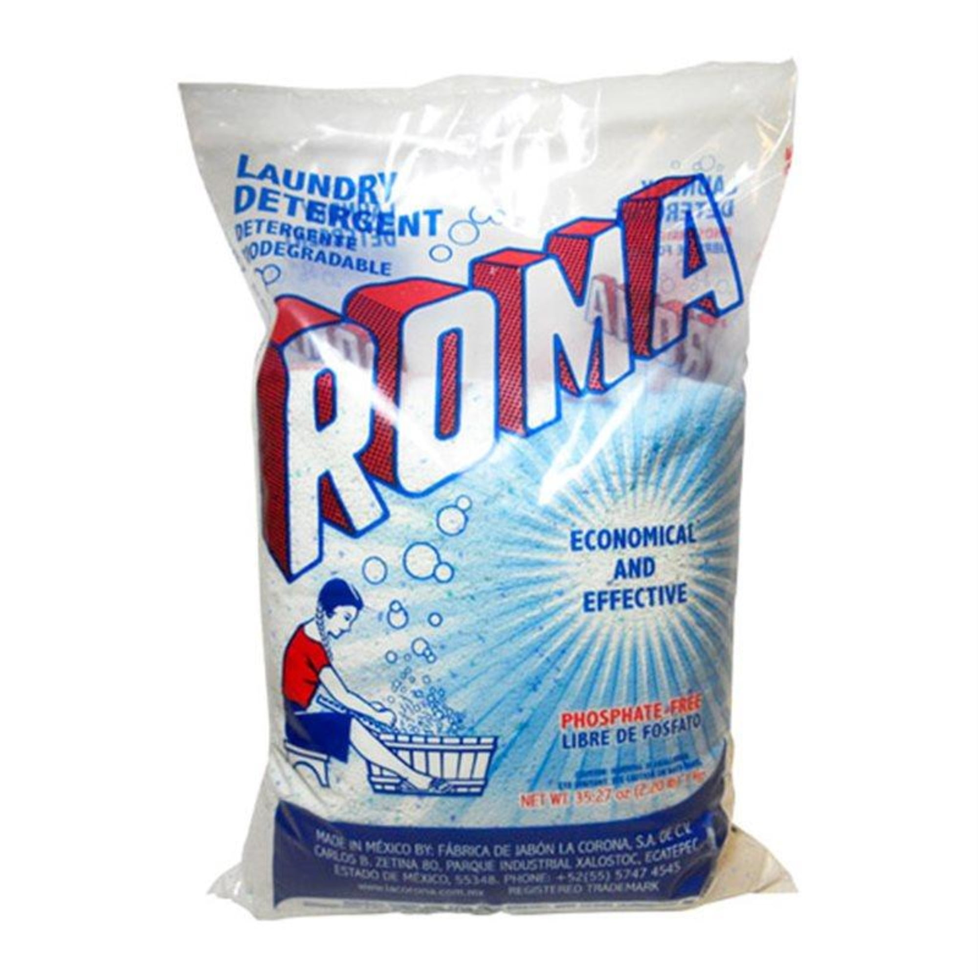 Roma Heavy Duty Powder Laundry Detergent for Clothes, 4.4lb - Walmart.com