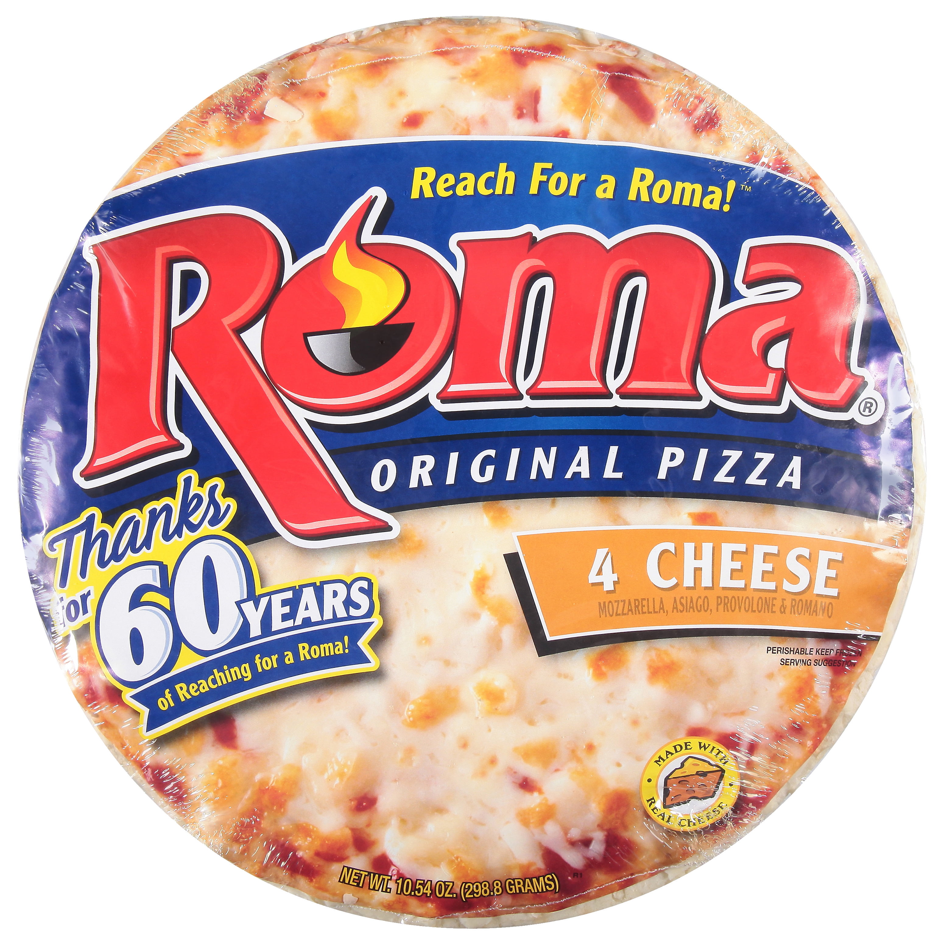 Roma Original Cheese, Thin Crust, Frozen Pizza,10.54 oz - Walmart.com