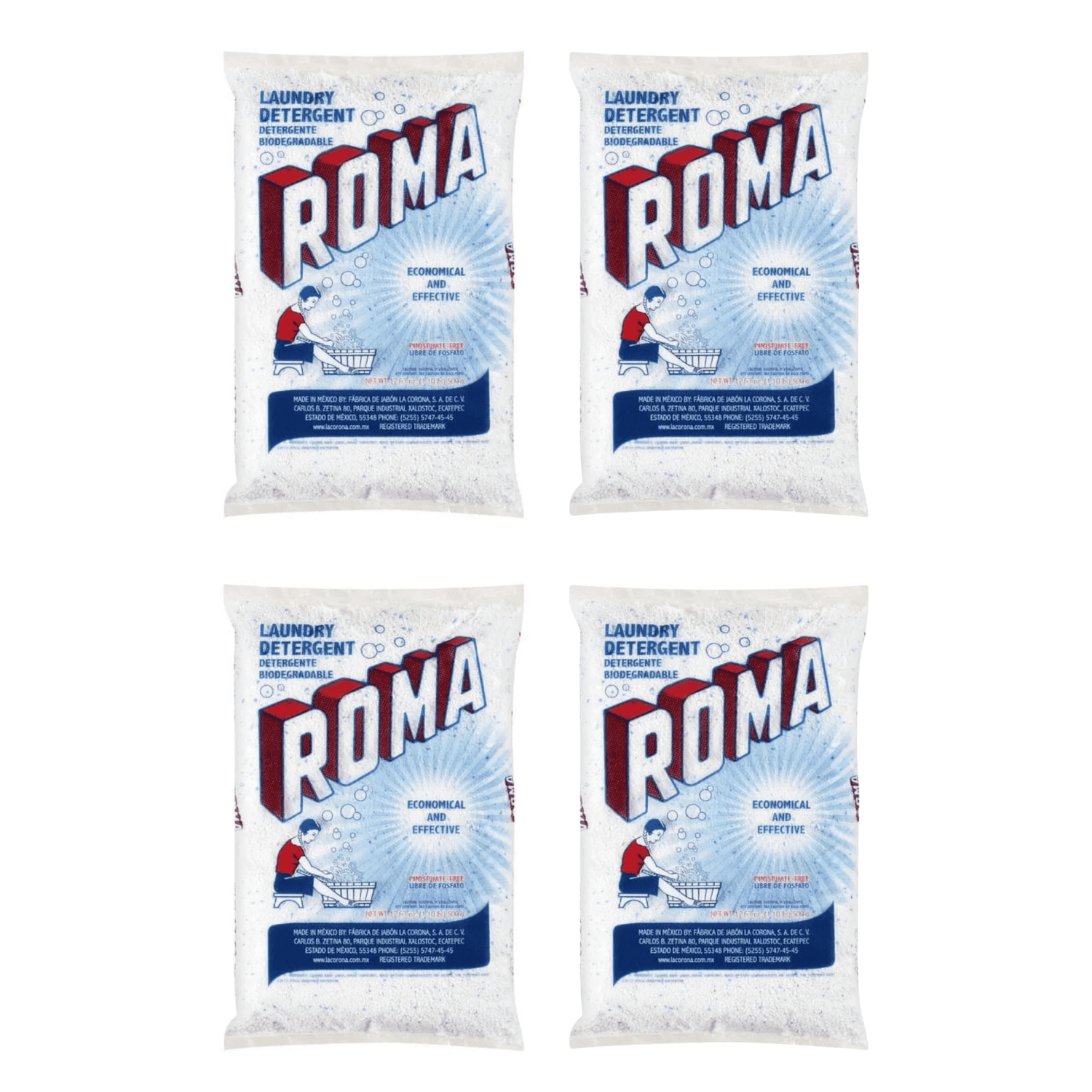 Roma Powder Laundry Detergent 1.10 lb – 4 Pack - Walmart.com