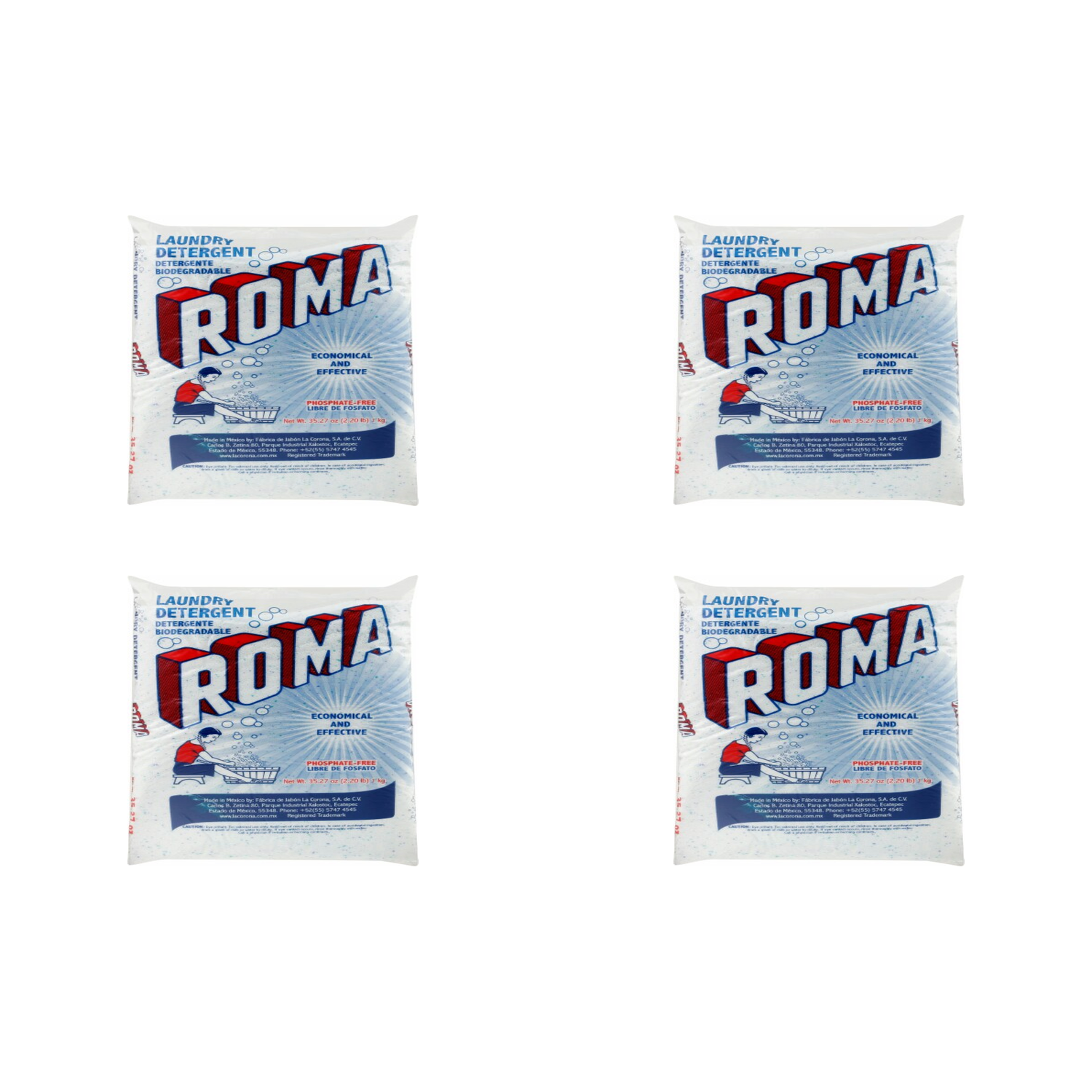 Roma Powder Laundry Detergent 2.20 lb – 4 Pack - Walmart.com