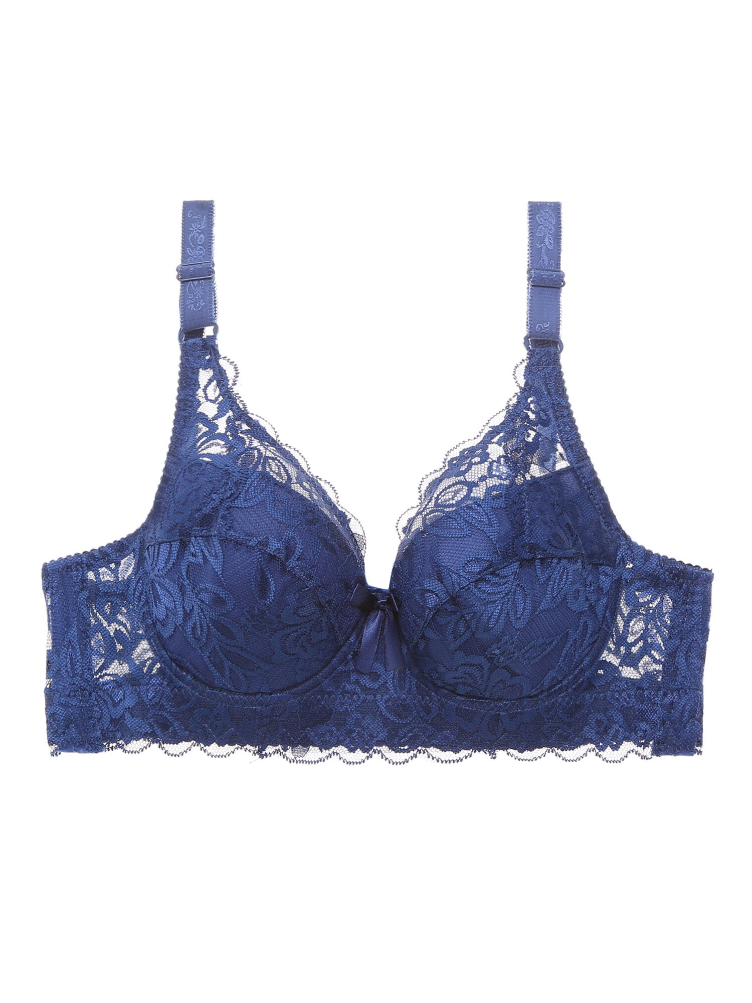 Romacci Womens Sexy Lace Bra Deep V Underwire Plus Plunge Lingerie 34D ...