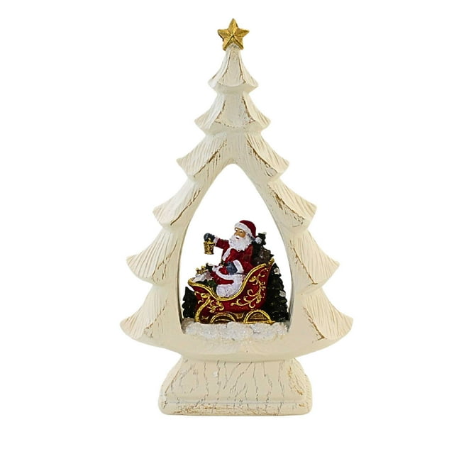 Roman 10.00In Tree W/Lighted Scene, Resin, Sleigh Deer Christmas Trees ...